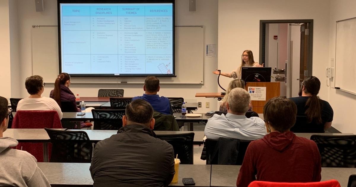 Cybersecurity Management Major Presents Senior Thesis to PMI Keystone Chapter